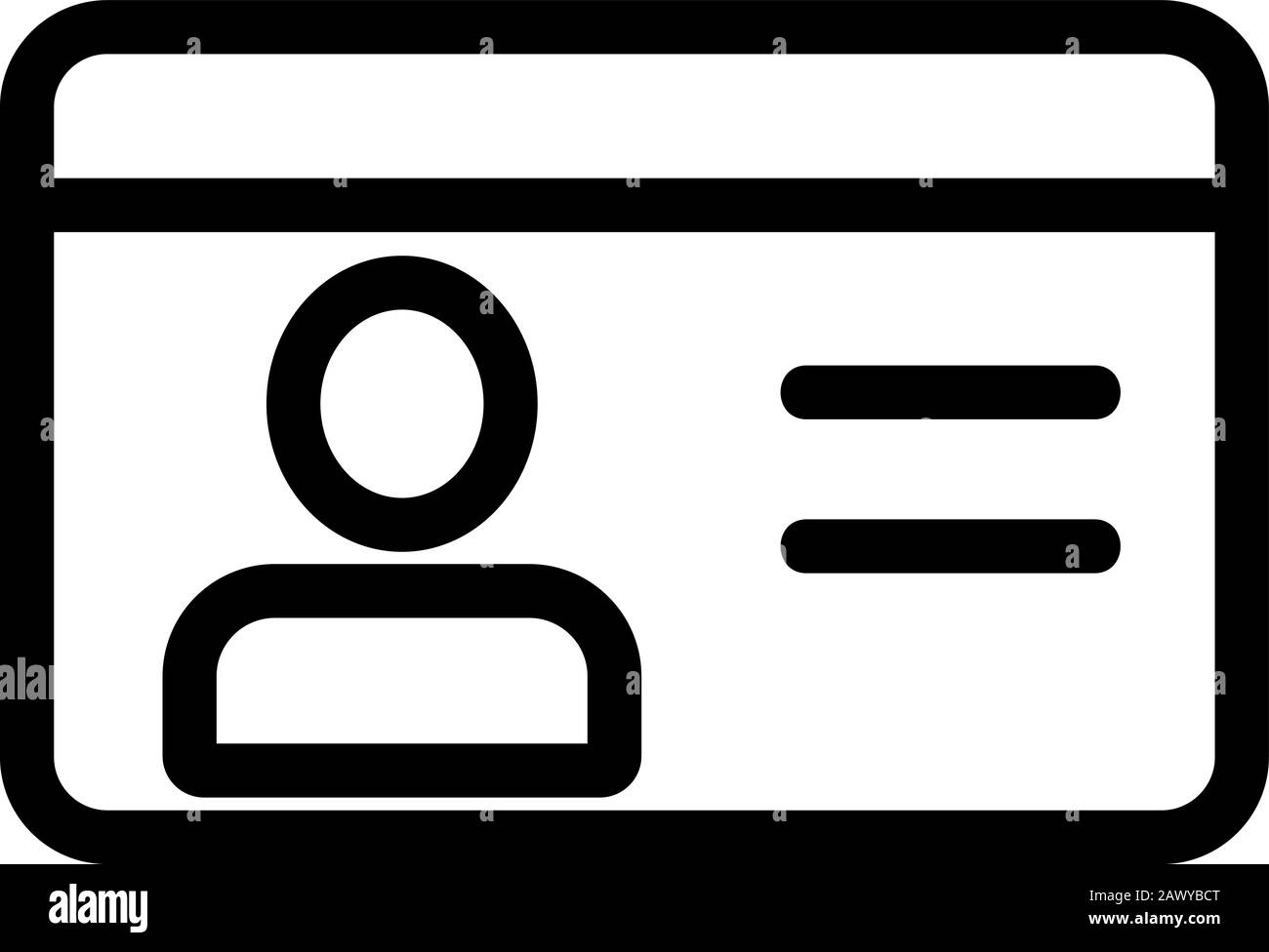 The driver license is an icon vector. Isolated contour symbol ...