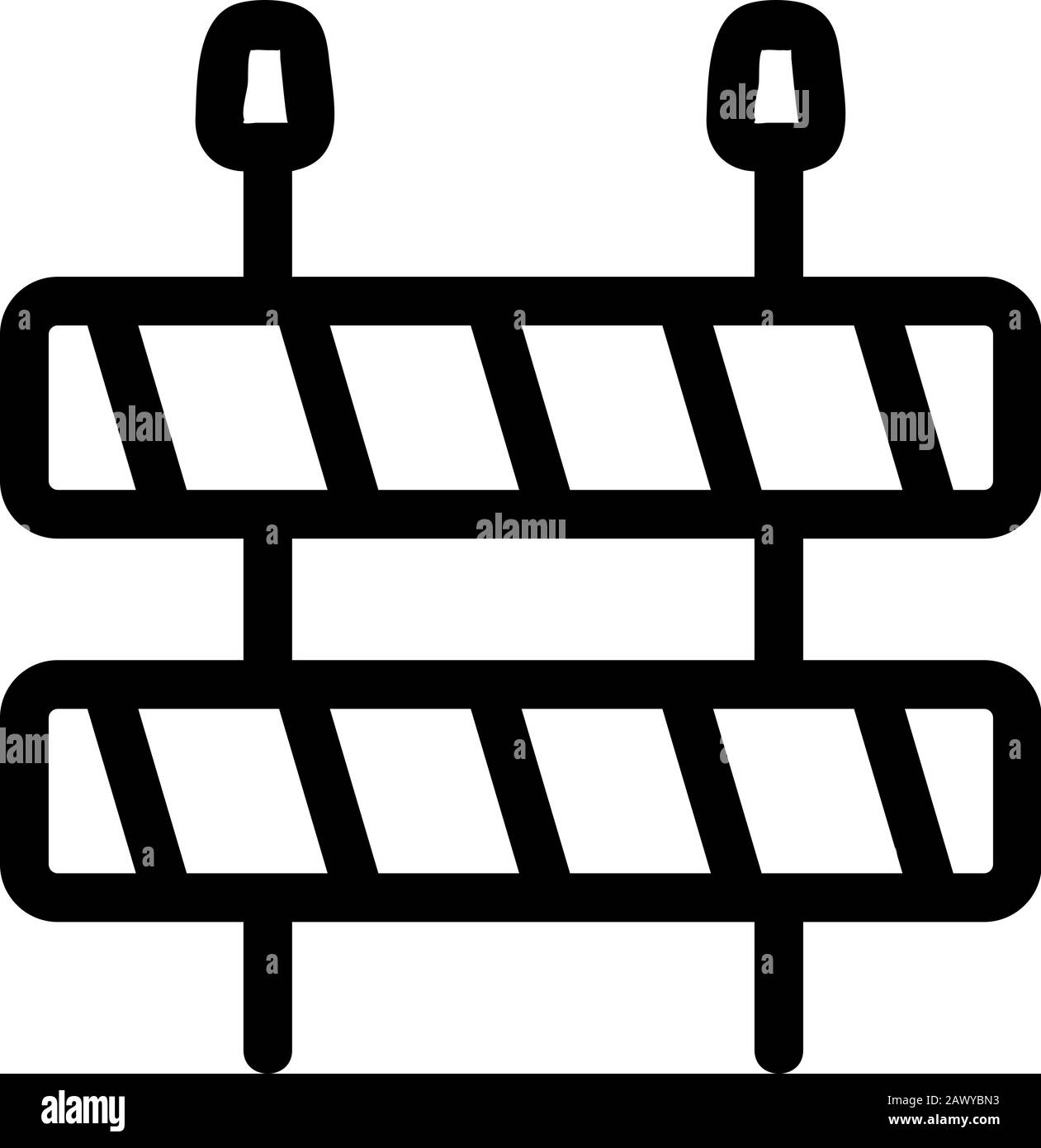 Roadworks icon vector. Isolated contour symbol illustration Stock ...