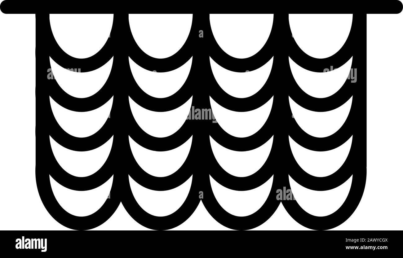curtain icon vector. Isolated contour symbol illustration Stock Vector ...