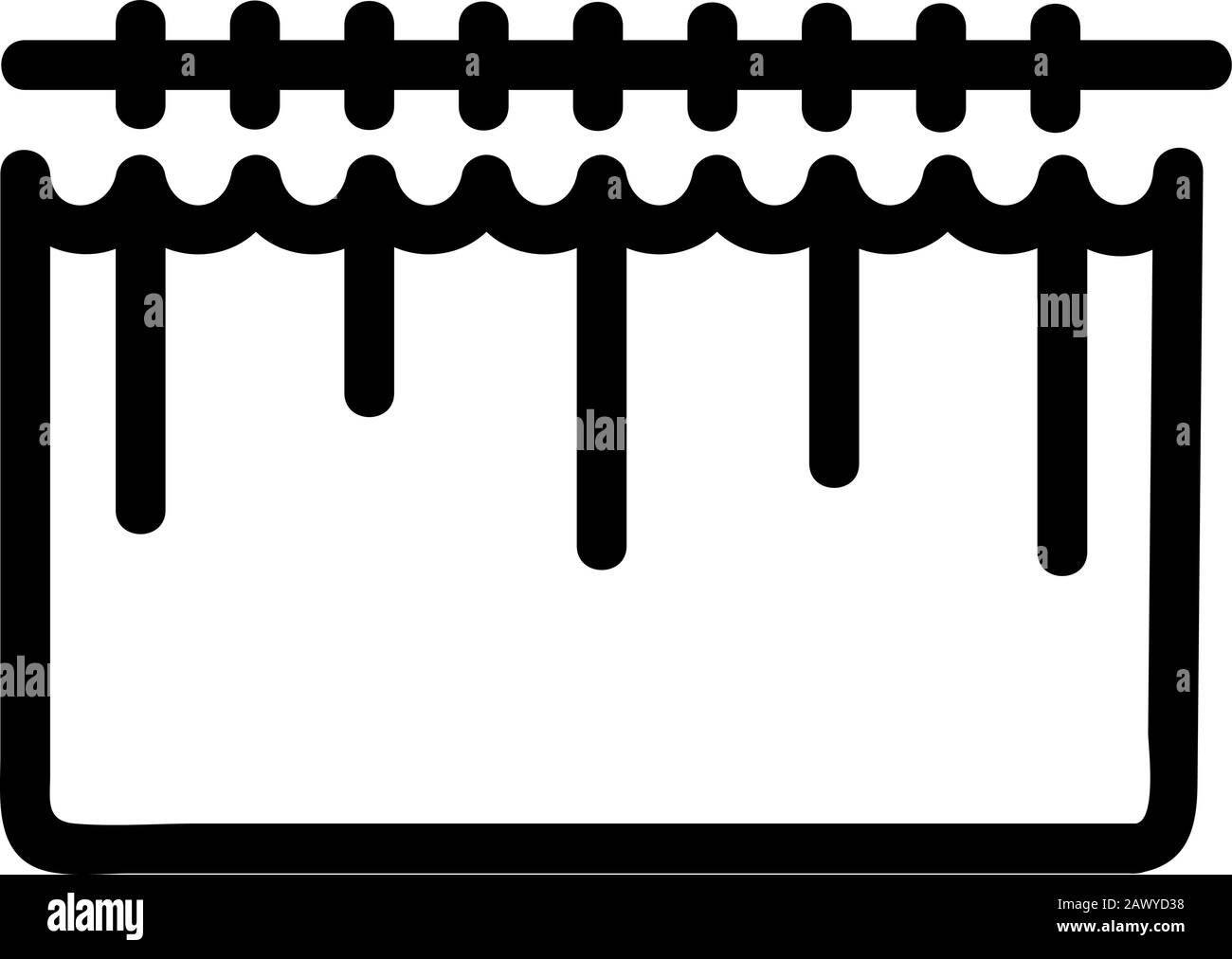 curtain icon vector. Isolated contour symbol illustration Stock Vector ...