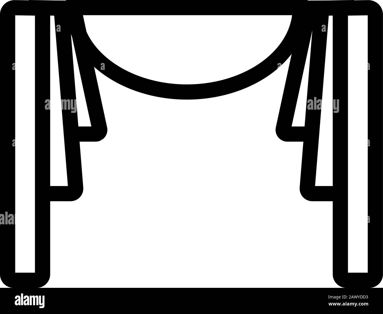 curtain icon vector. Isolated contour symbol illustration Stock Vector ...