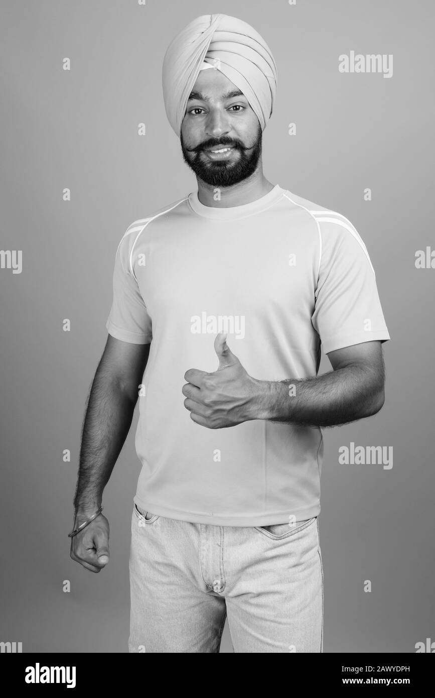 Bearded sikh man Black and White Stock Photos & Images - Alamy