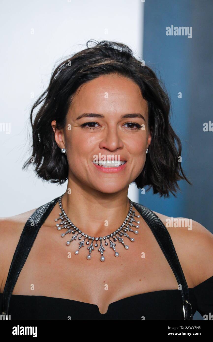 Michelle Rodriguez walking on the red carpet at the 2020 Vanity Fair ...