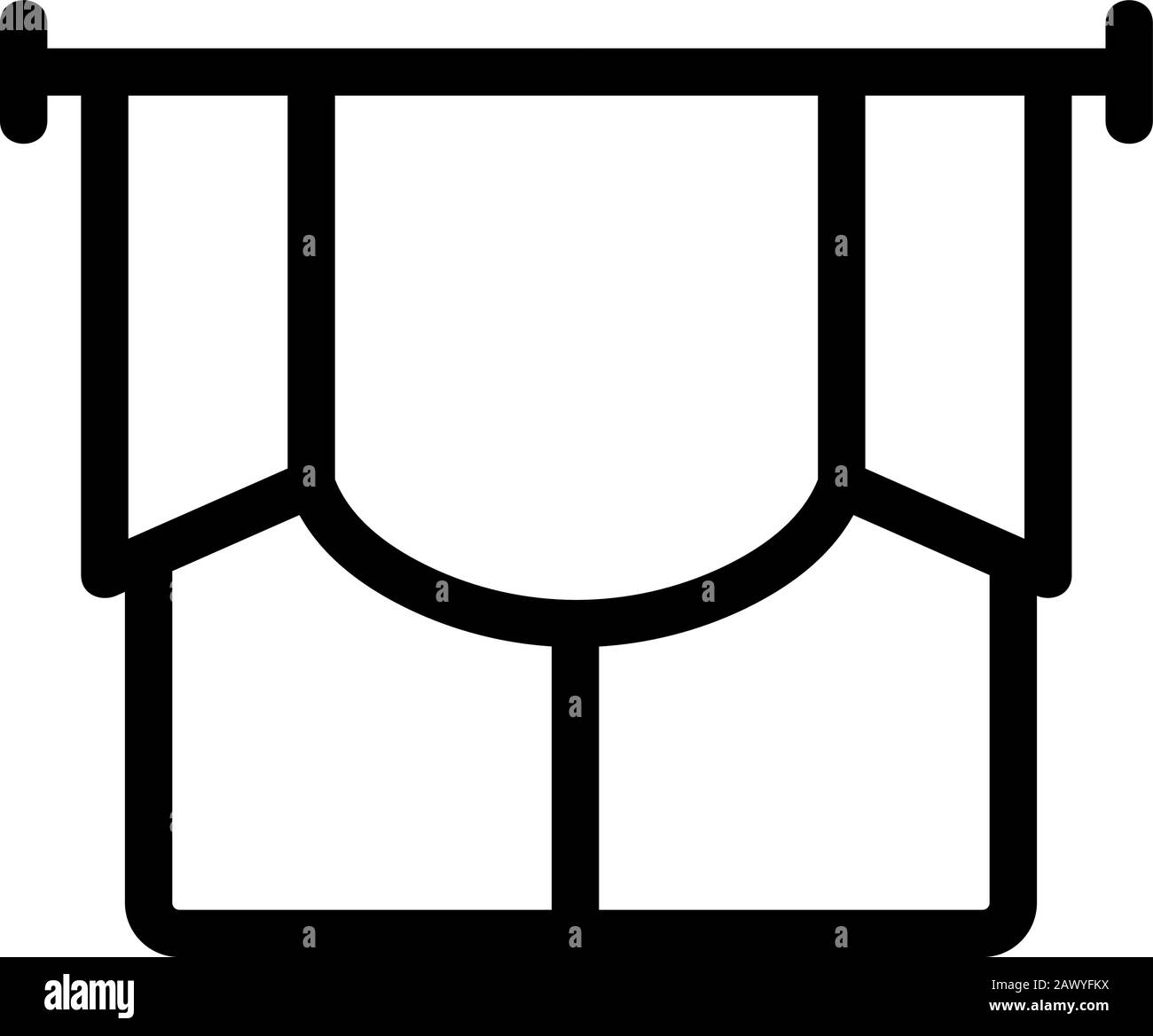 curtain icon vector. Isolated contour symbol illustration Stock Vector ...