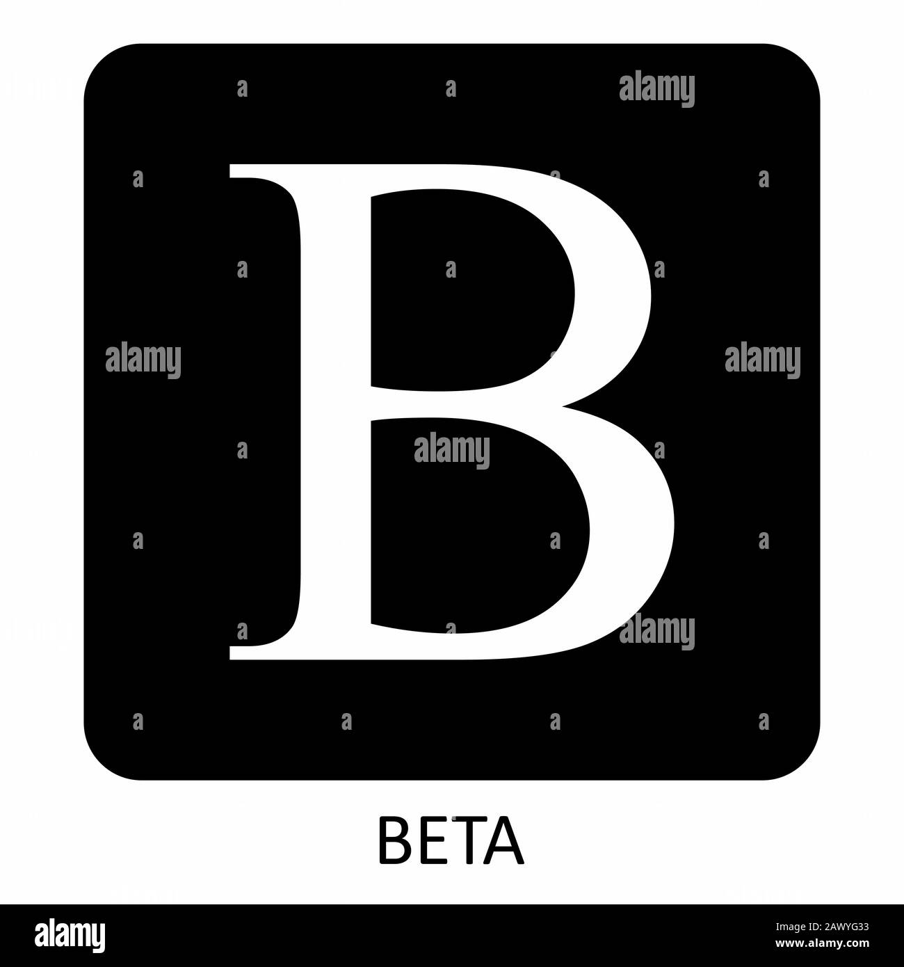 Beta greek letter icon Stock Vector Image & Art - Alamy