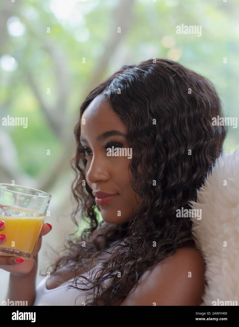 Woman juice drink hi-res stock photography and images - Alamy