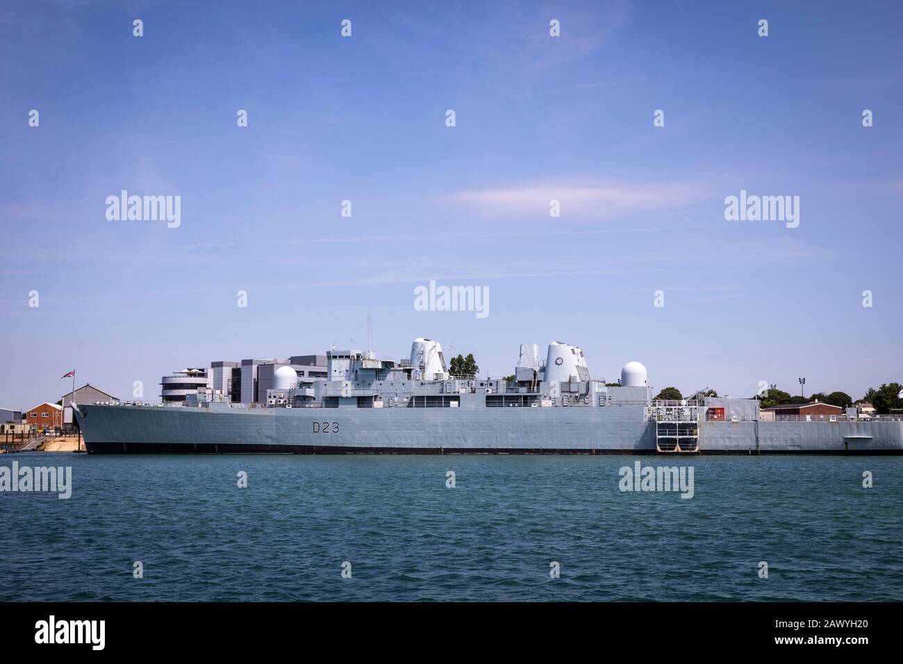 Seen here in Portsmouth, HMS Bristol (D23) is a Type 82 destroyer, the ...