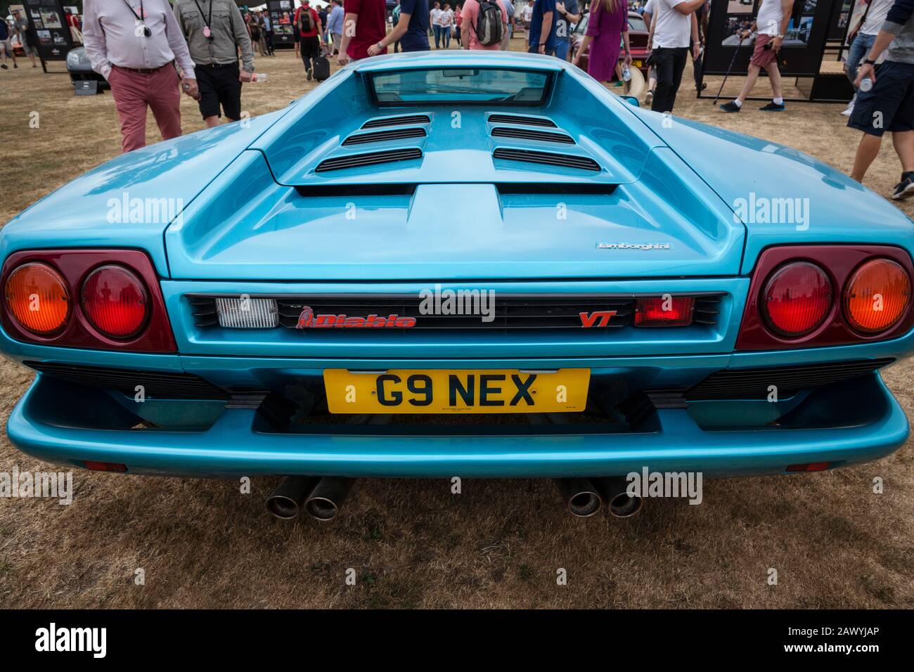 Close-up of the rear of a Lamborghini Diablo supercar at the 2018 ...