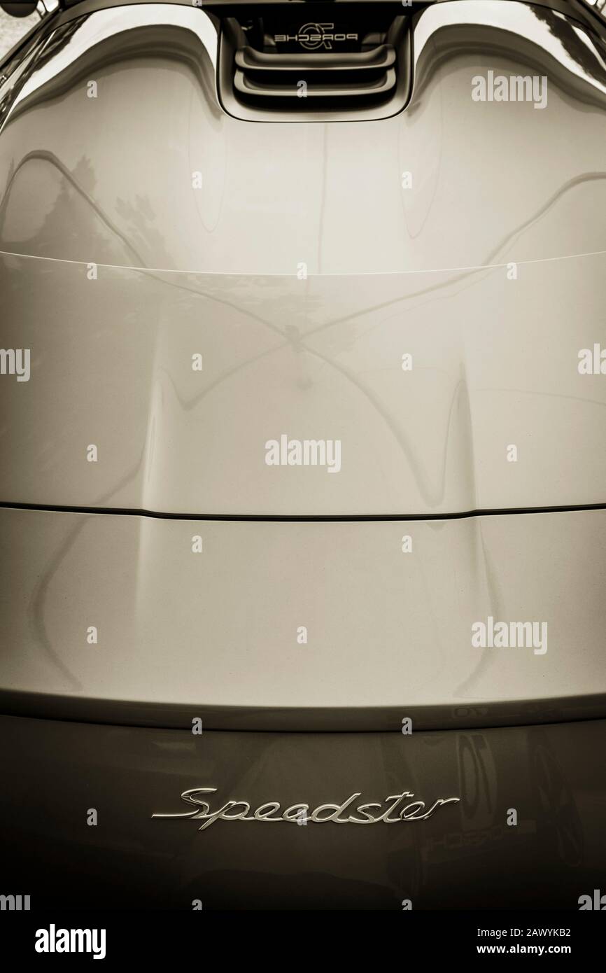 Rear view of 2018 Porsche Speedster Concept Stock Photo - Alamy