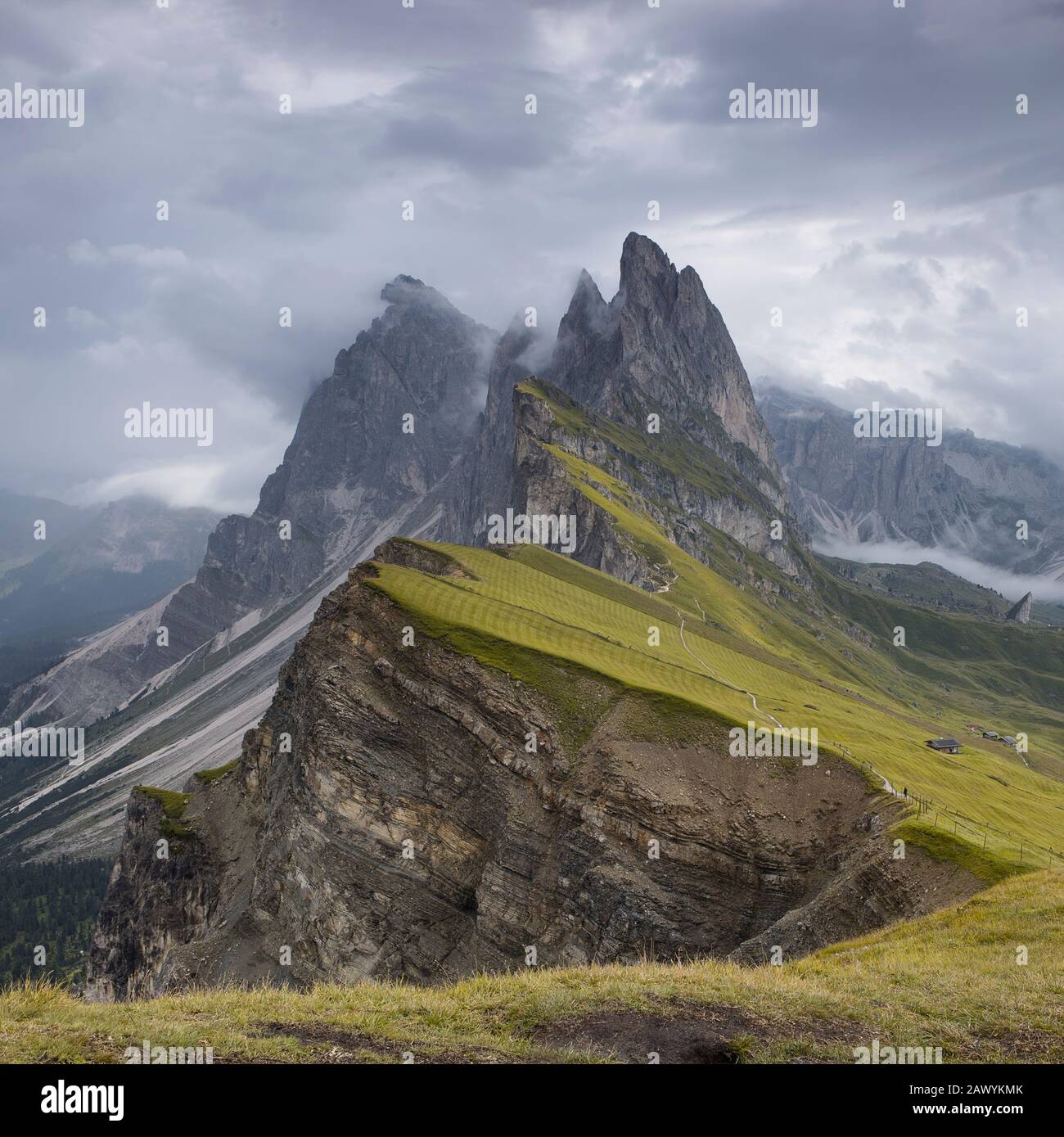 Seceda mountain in the Italian Dolomites Stock Photo - Alamy