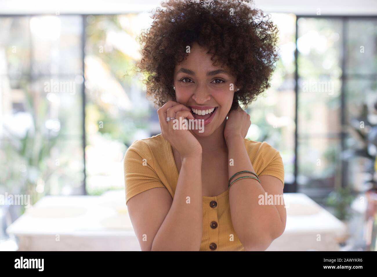 Portrait confident mixed race woman hi-res stock photography and images - Alamy