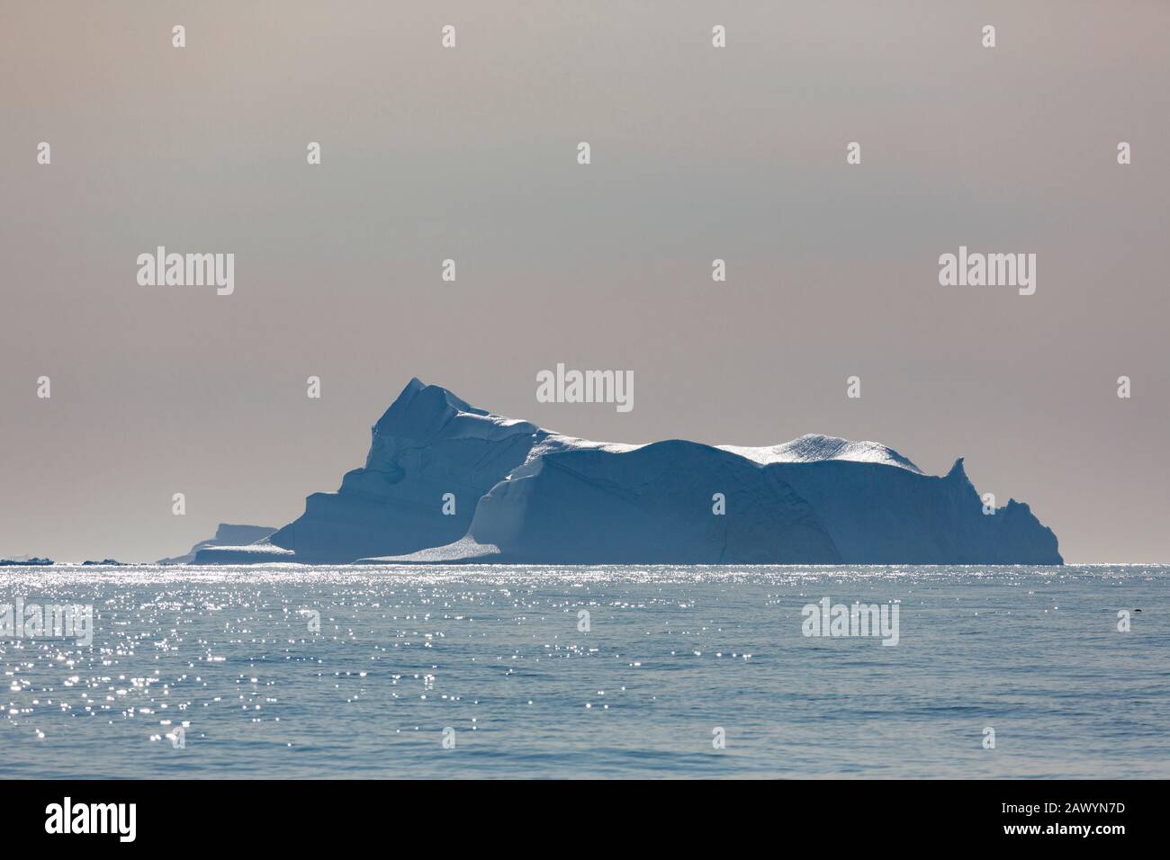 Majestic iceberg formation on sunny Atlantic Ocean Greenland Stock ...