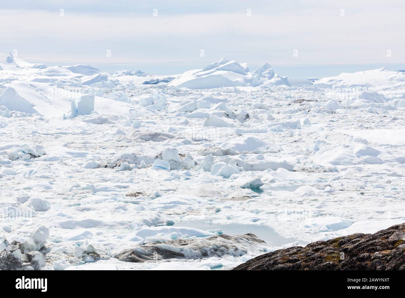 Sunny melting glacial ice Atlantic Ocean Greenland Stock Photo - Alamy