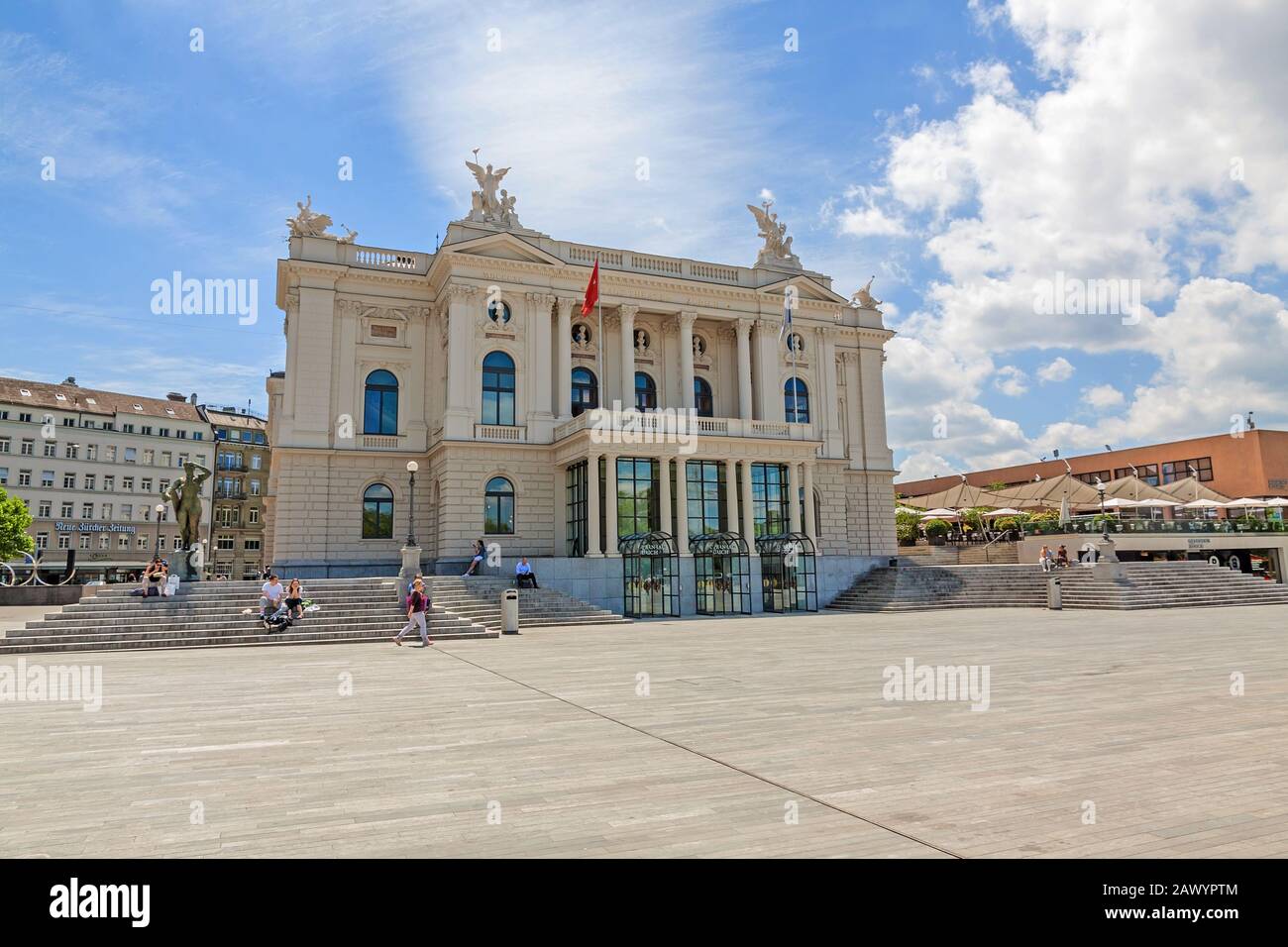 Zurich, Switzerland - June 10, 2017: Zurich Opera house building ...