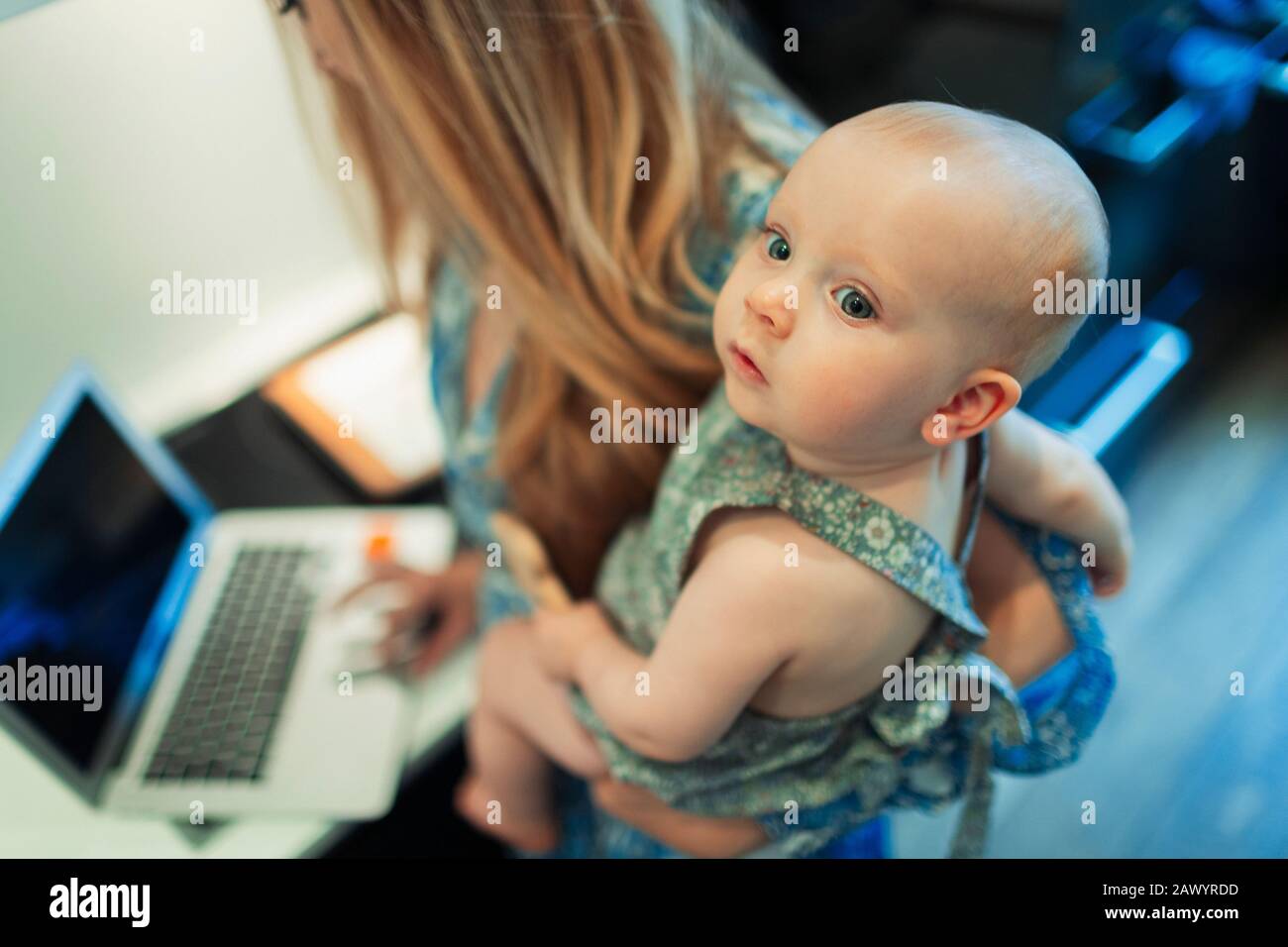 Baby work laptop hi-res stock photography and images - Alamy