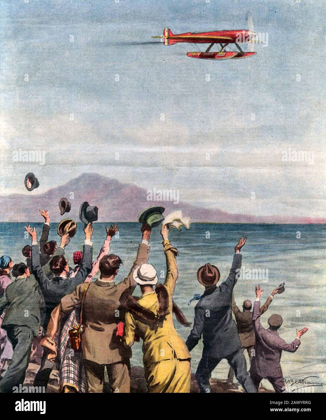 FRANCESCO AGELLO (1902-1942) Italian test pilot breaks the speed record ...