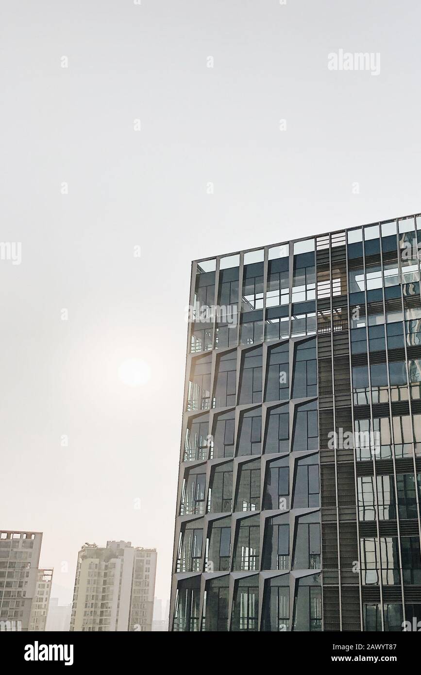 Vertical shot of modern architectural design of a building Stock Photo ...
