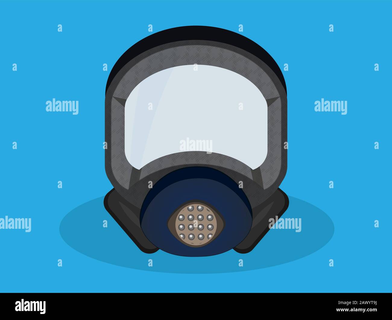 Gas mask vector illustration. Chemical and biological protection helmet ...