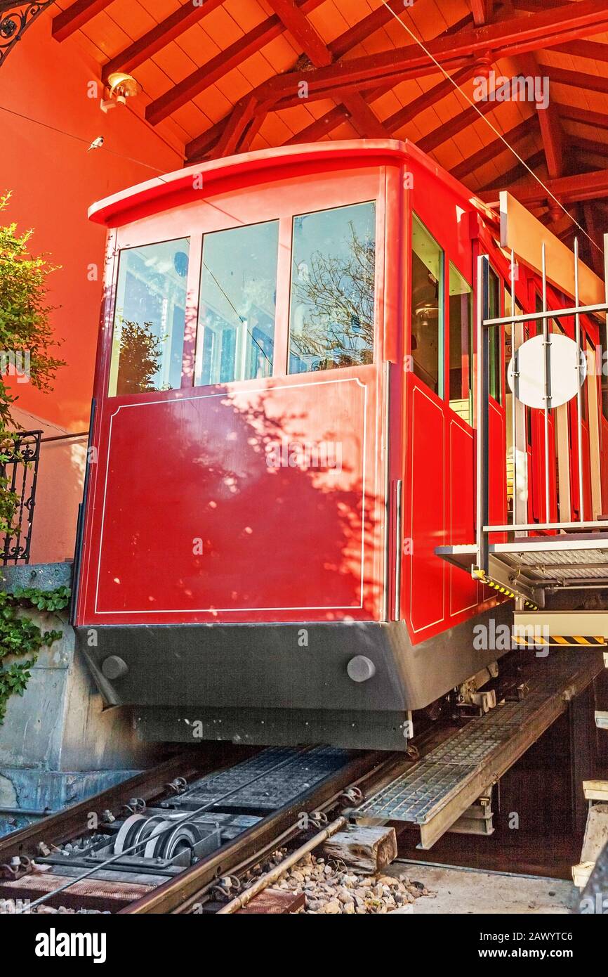 ropeway, summit station with cable car Stock Photo - Alamy