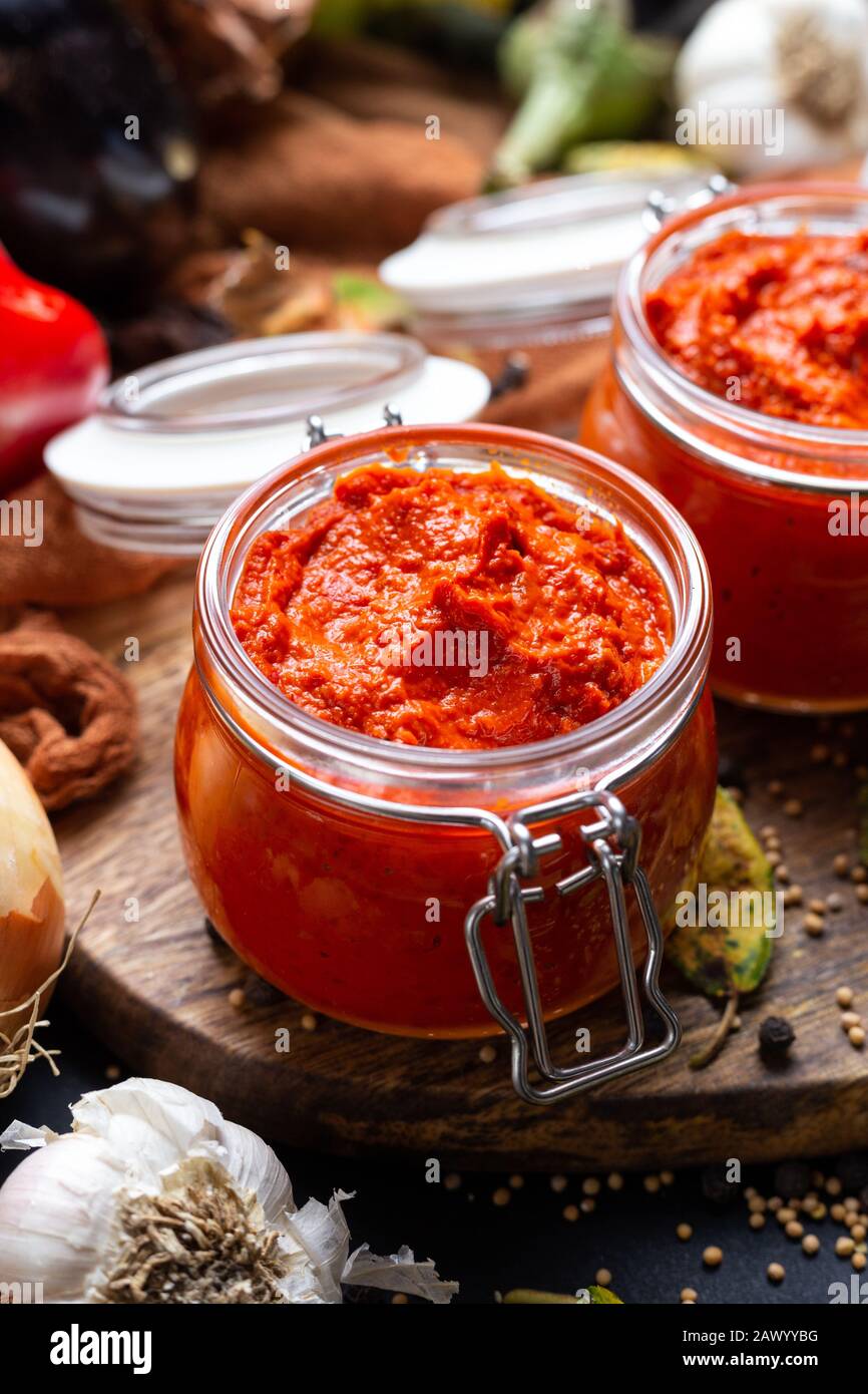 Ajvar on spoon hi-res stock photography and images - Alamy