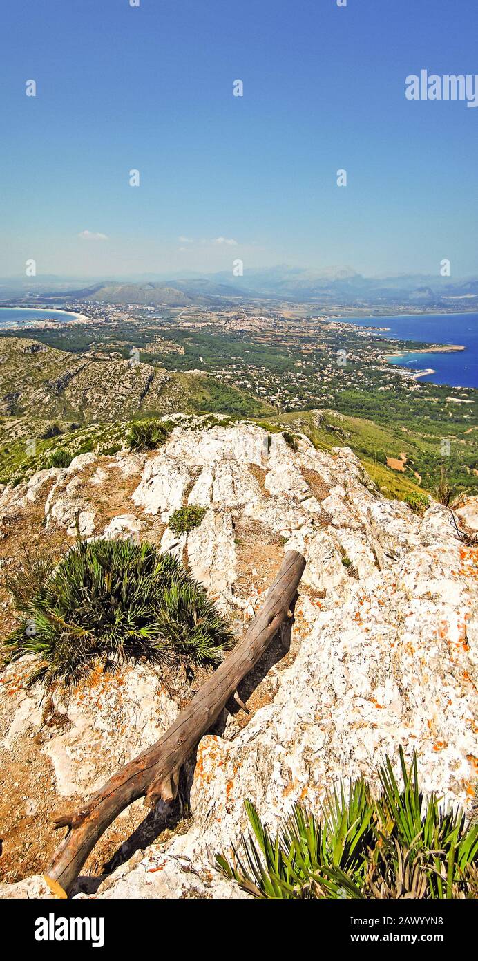 view from the peak of mount la victoria to the midland of the isle ...
