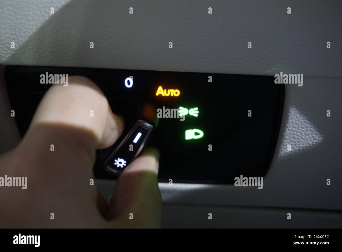 Light switch in a modern car Stock Photo - Alamy