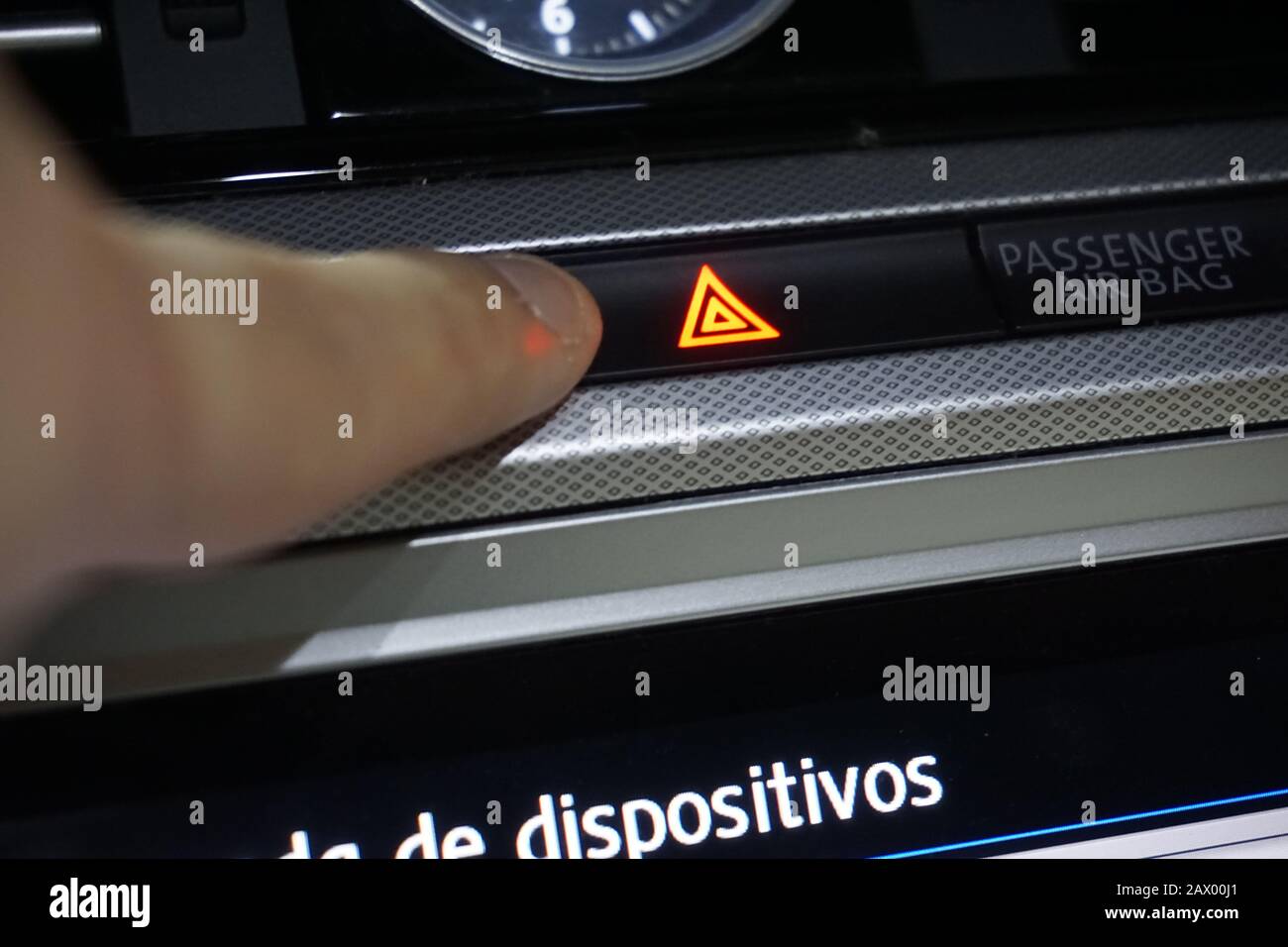 Hazard light symbol of a modern car Stock Photo - Alamy