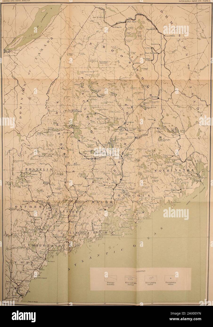 Map of medway maine hi-res stock photography and images - Alamy