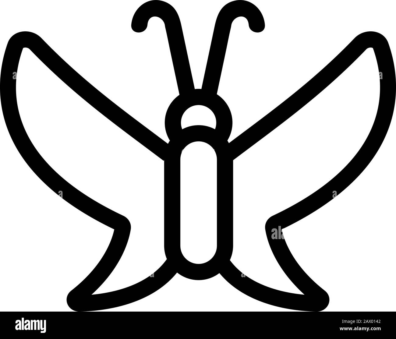 Butterfly icon vector. Isolated contour symbol illustration Stock ...
