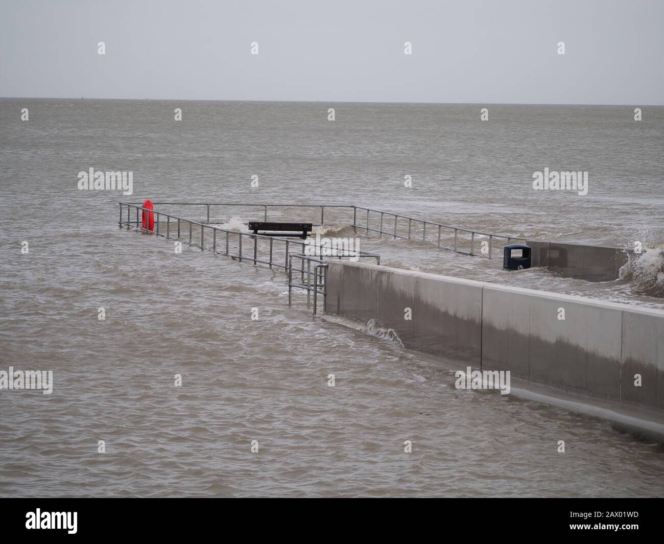 Sheerness, Kent, UK. 10th Feb, 2020. A huge surge tide in Sheerness ...