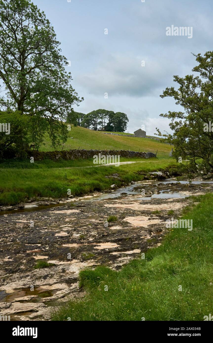 Upper River Wharfe, near Buckden, Yorkshire Dales, Northern England, UK ...