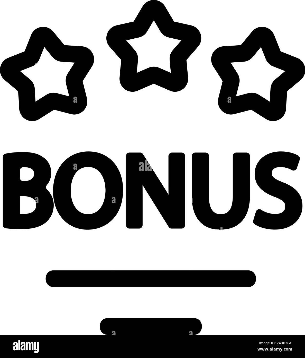 Bonus icon vector. Isolated contour symbol illustration Stock Vector ...