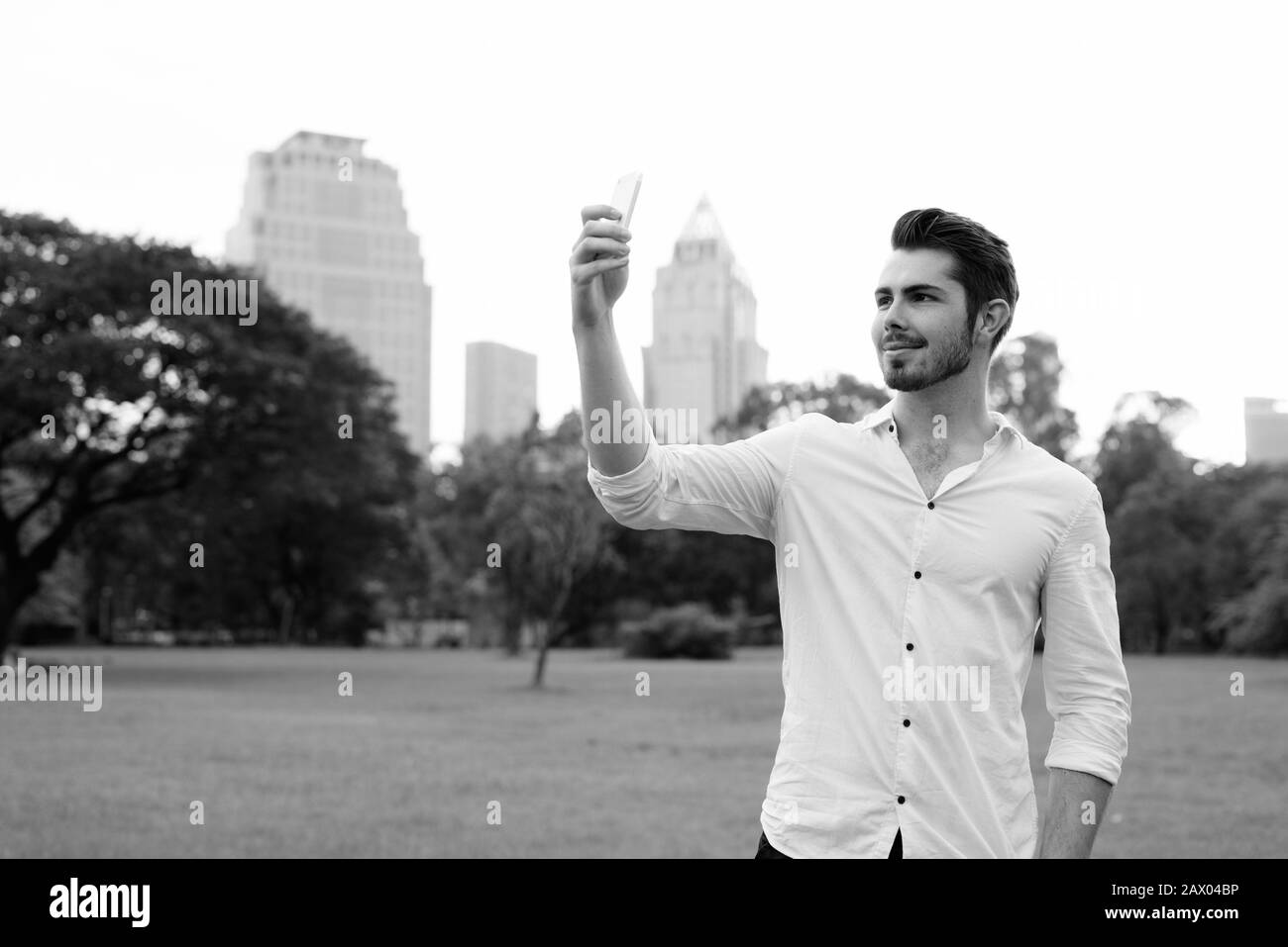 Selfie shadow man standing hi-res stock photography and images - Alamy