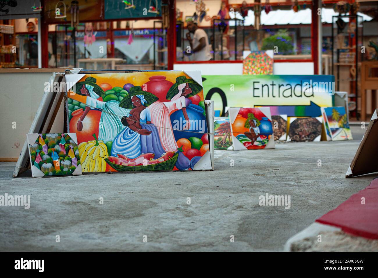 Dominican republic brush flag hi-res stock photography and images - Alamy