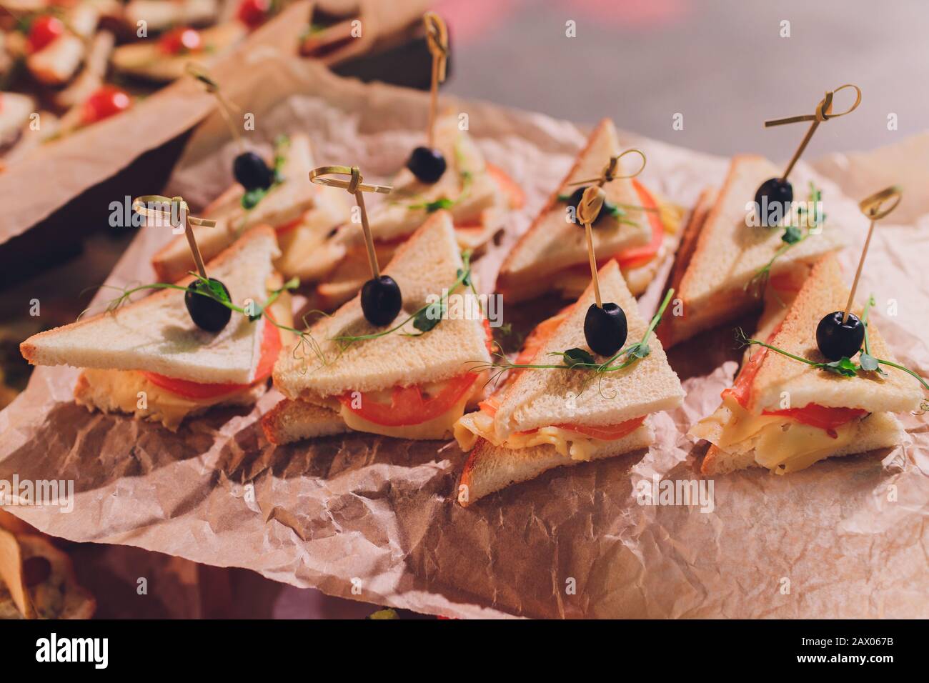 Set different canapes snacks hi-res stock photography and images - Alamy