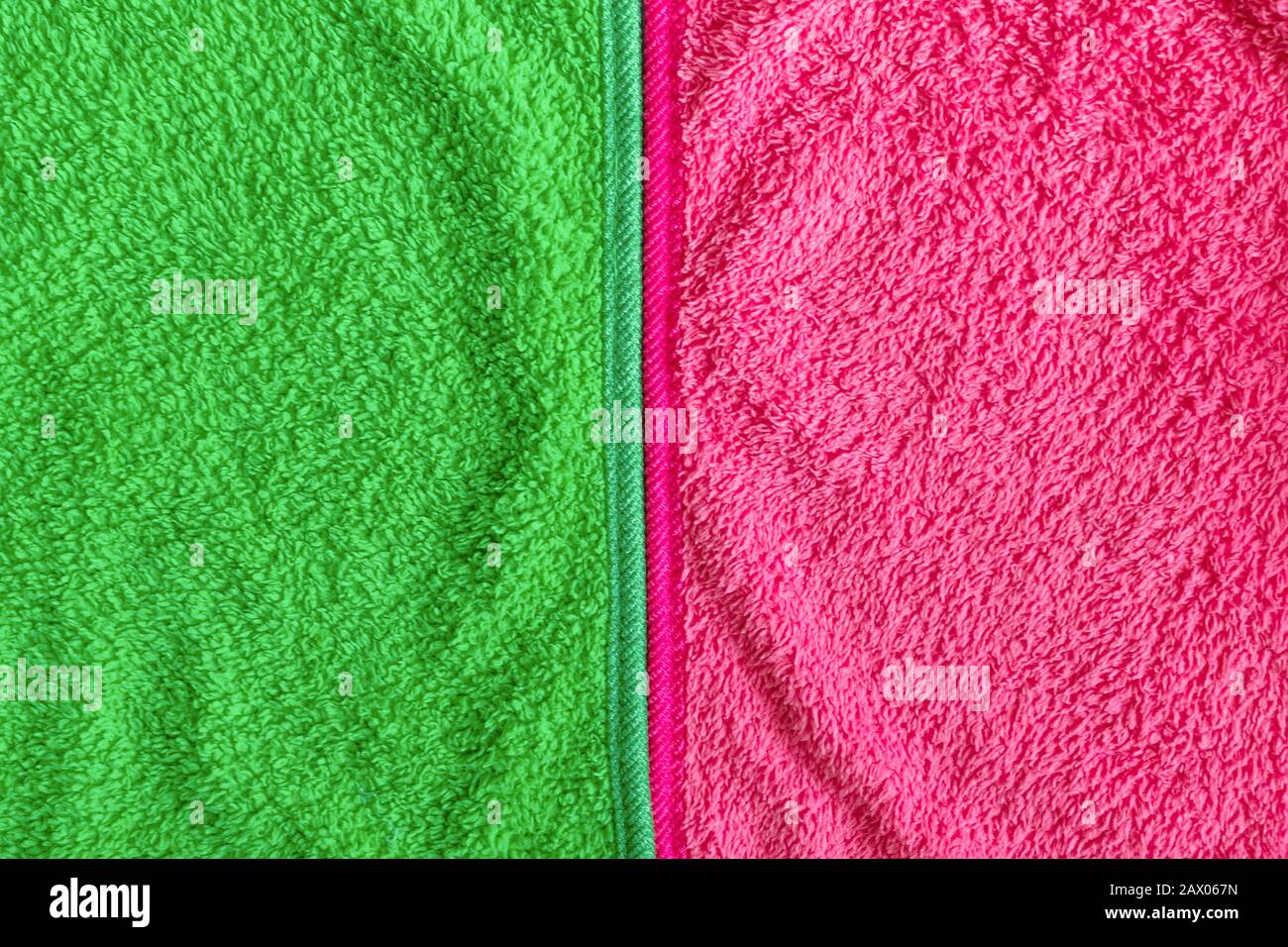 Soft terry cotton towel. Bath towel. Personal hygiene items Stock Photo ...