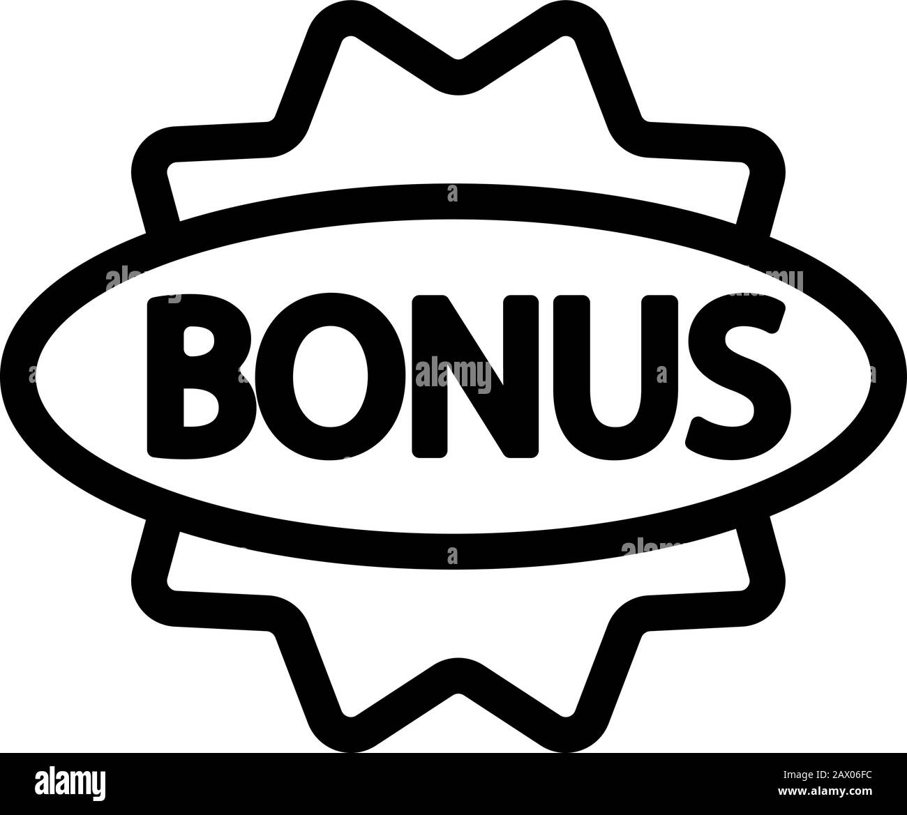 Bonus icon vector. Isolated contour symbol illustration Stock Vector ...