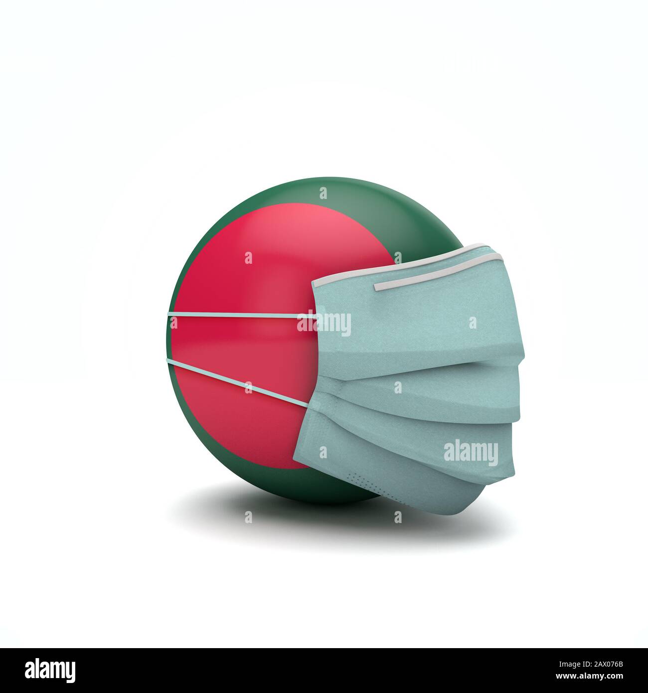 Bangladesh flag with protective face mask. Novel coronavirus concept ...