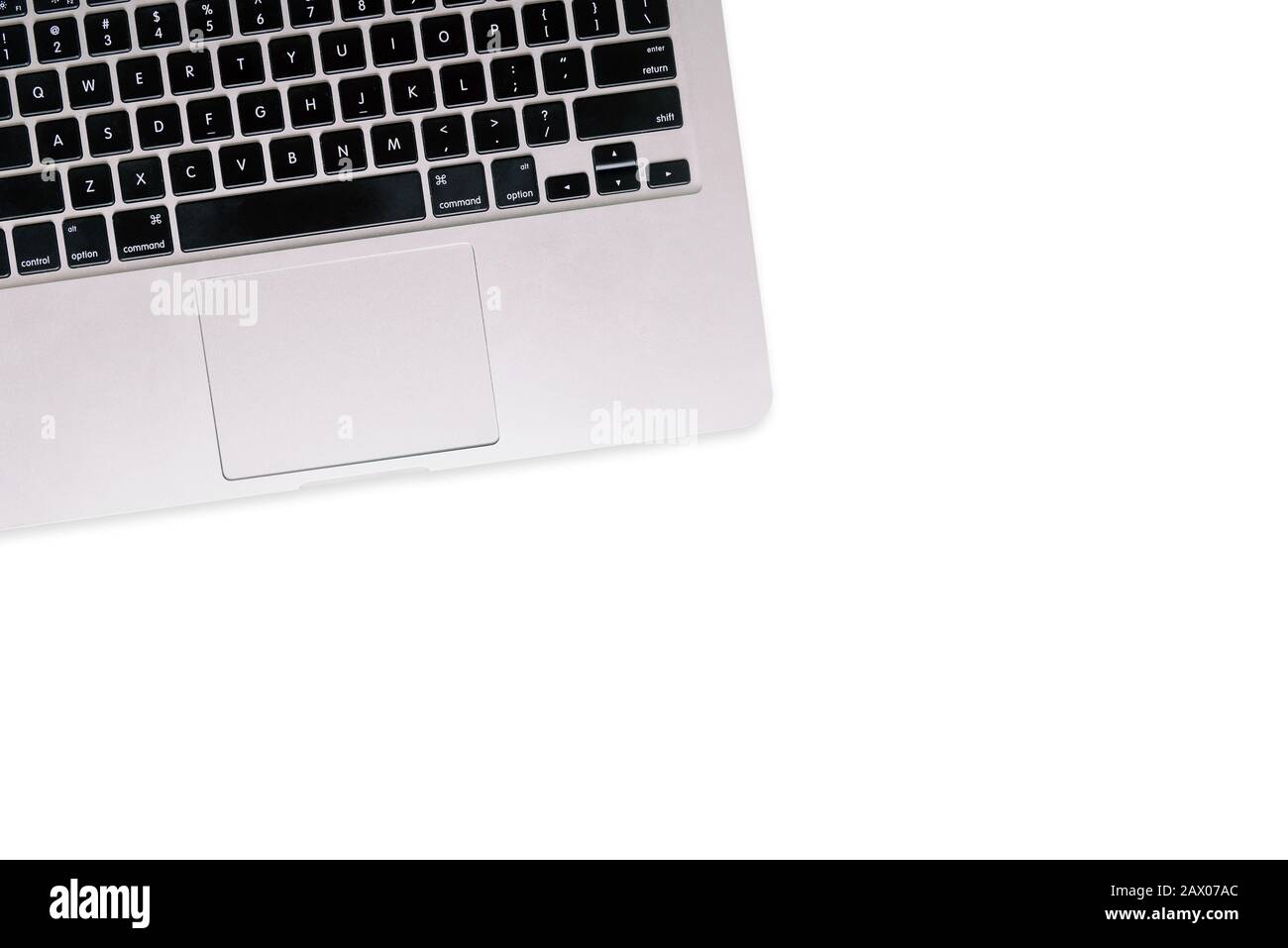 Laptop keyboard on a white background. Template for design Stock Photo ...
