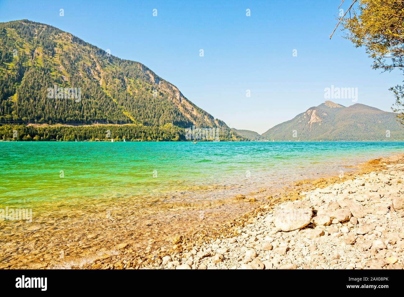 Beach at lake walchensee hi-res stock photography and images - Alamy