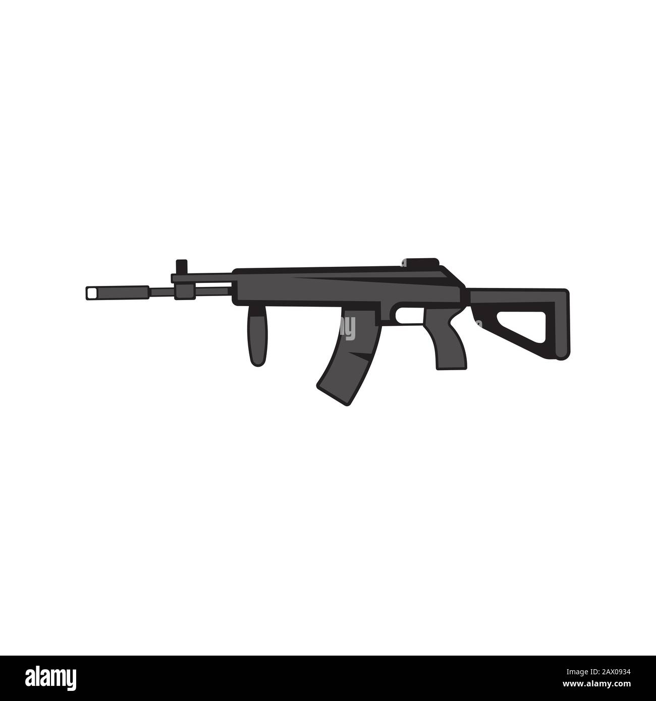 Bullet on assault rifle Stock Vector Images - Alamy