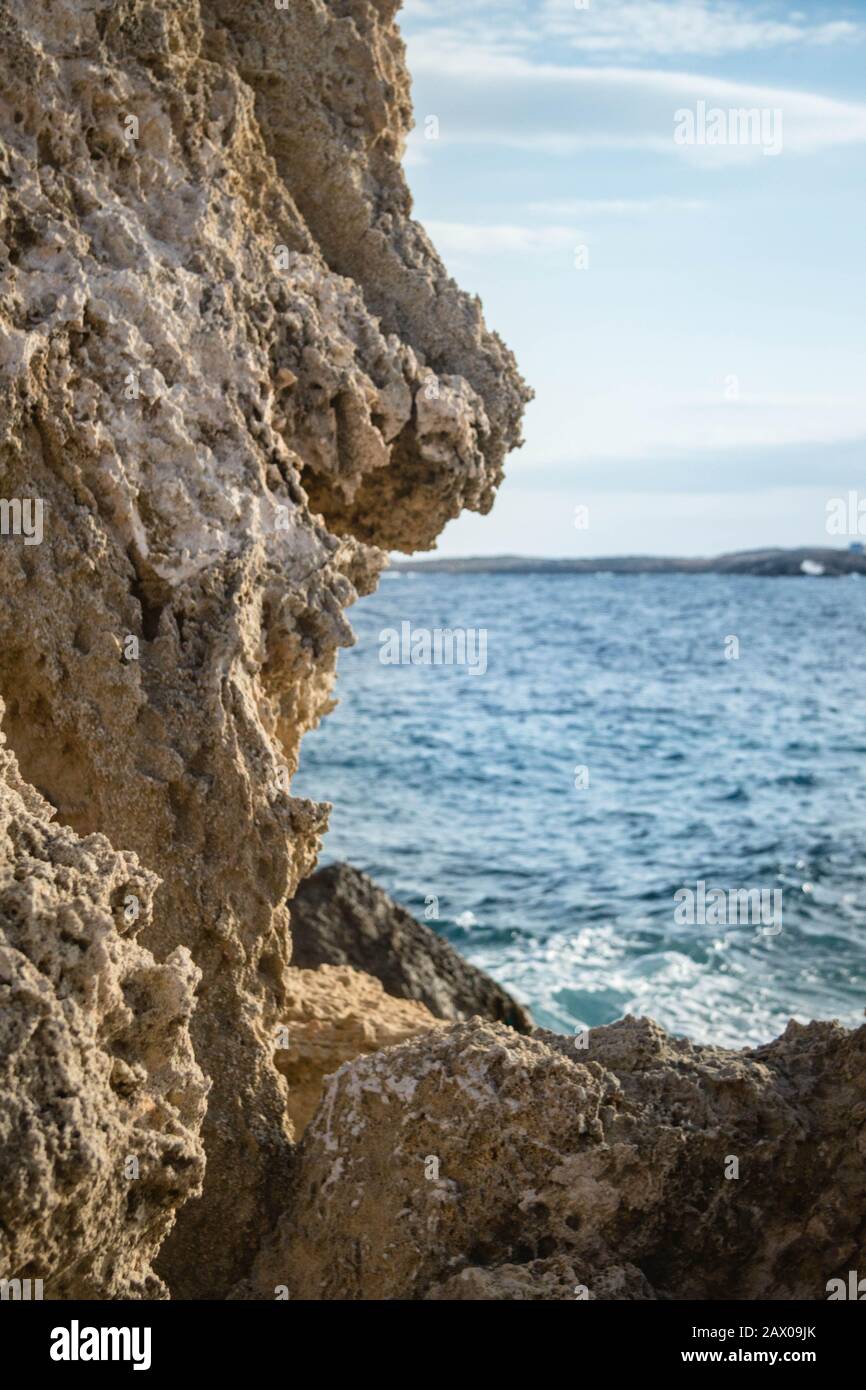 Water seen from the cliff during the daytime Stock Photo - Alamy