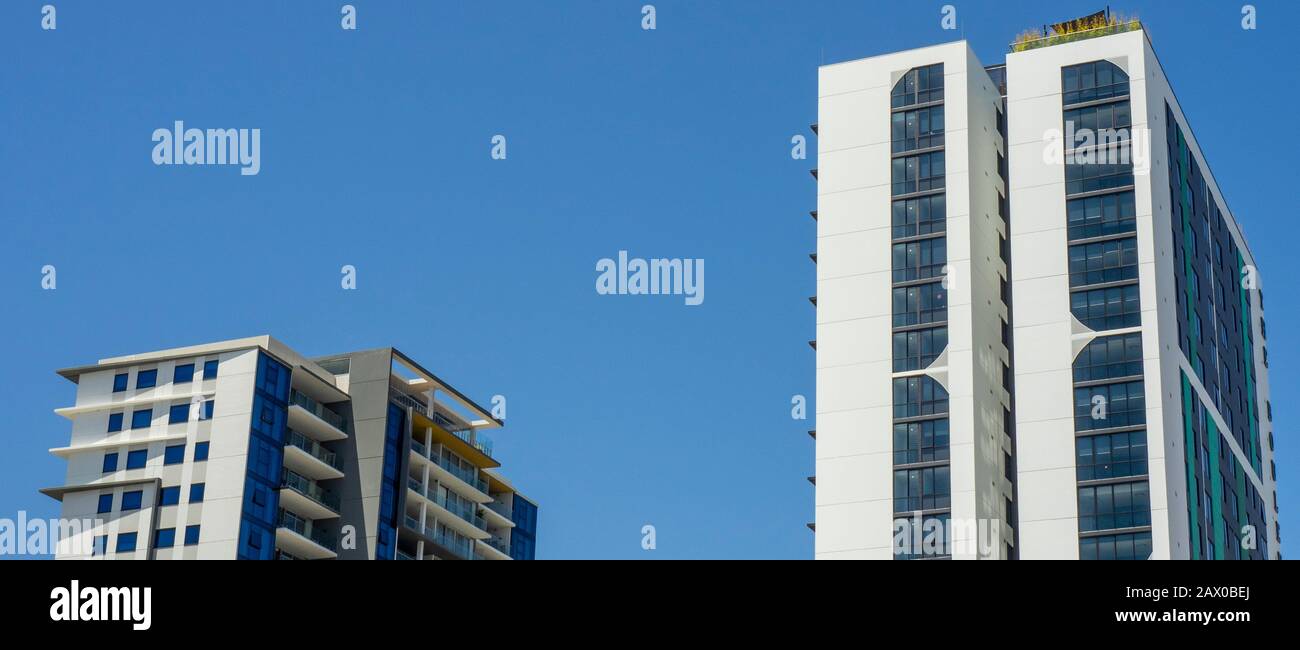 High rise high density residential towers in Perth WA Australia Stock ...