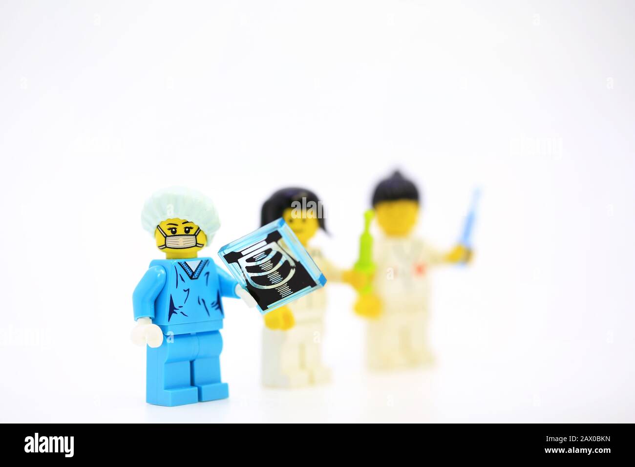 Hong Kong, 2 February 2020: the mini figure from lego play different ...