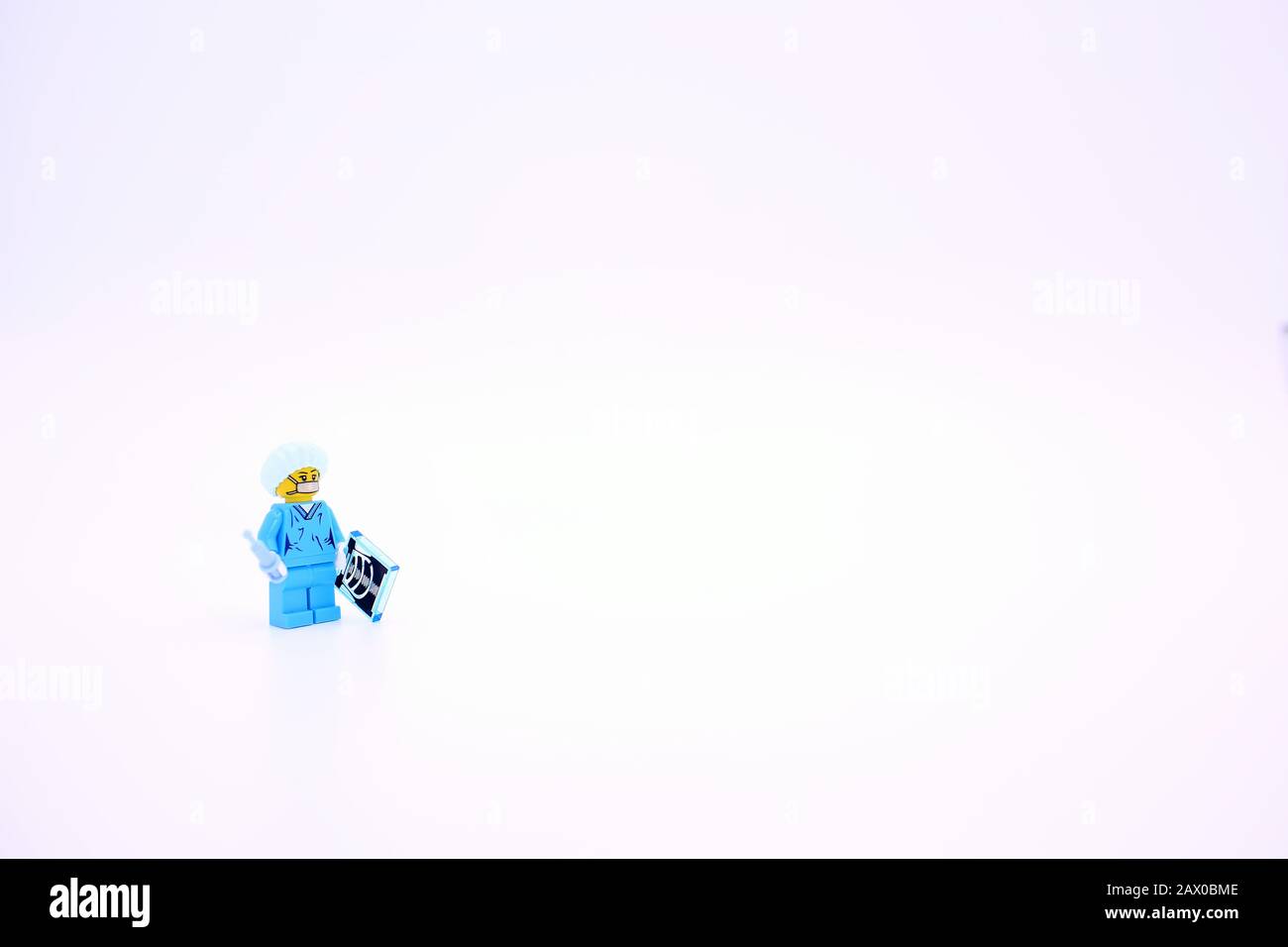 Hong Kong, 2 February 2020: the mini figure from lego play different ...