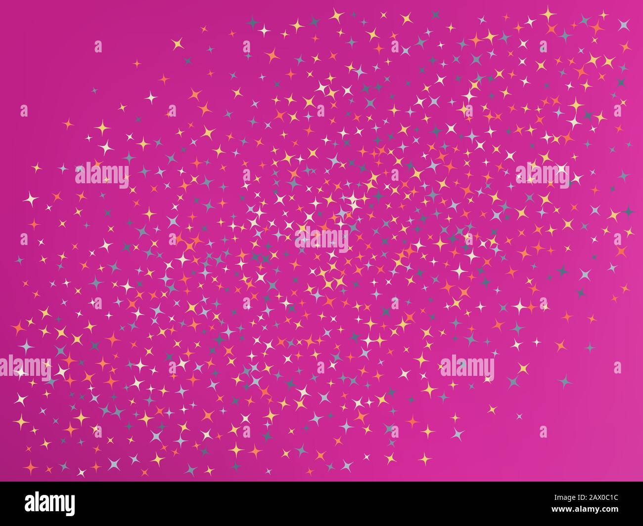 Magenta color background. Stars confetti. Funny colorific idea. Stars ...