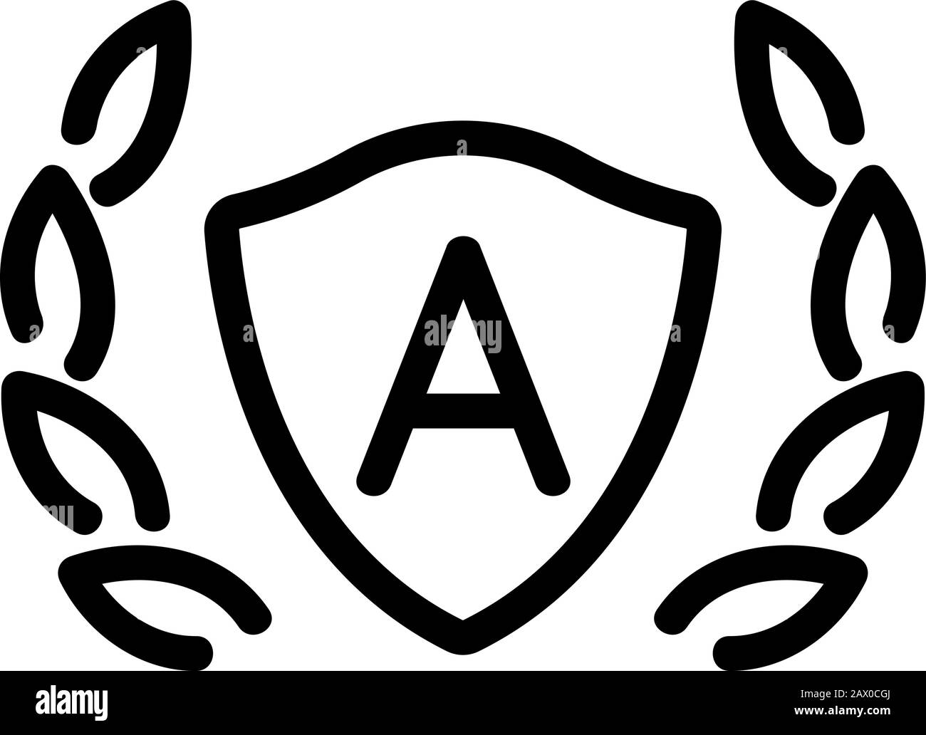 Academy icon vector. Isolated contour symbol illustration Stock Vector ...