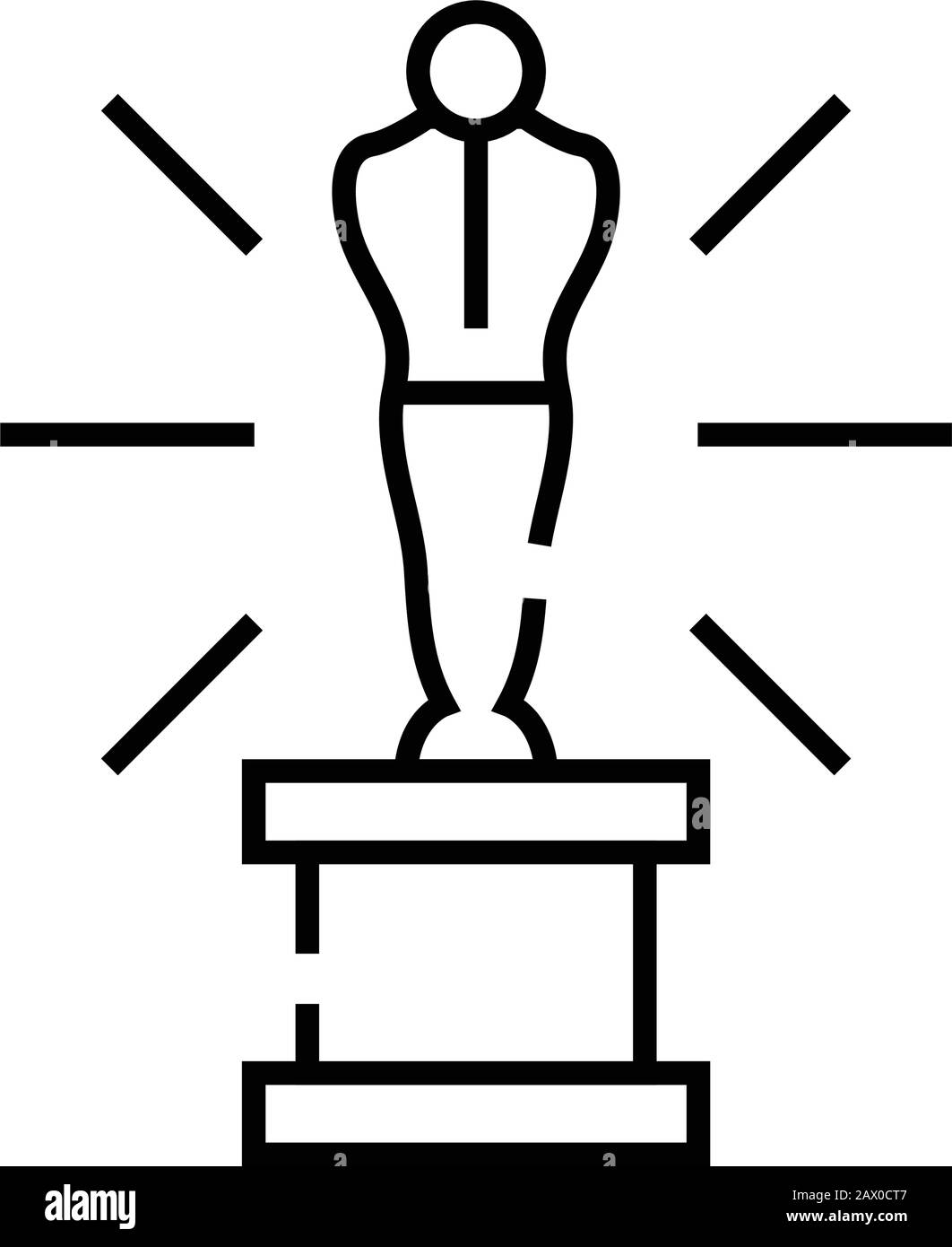 Academy award line icon. Academy award concept outline vector, symbol ...