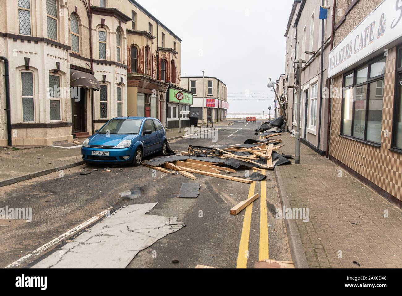 Blackpool, UK. 10th Feb, 2020. Weather news. As storm Ciara moves away ...
