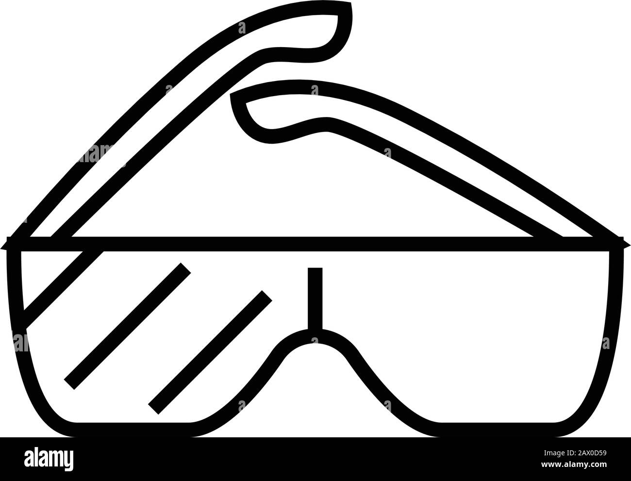 3d glassess line icon. 3d glassess concept outline vector, symbol, sign, linear illustration ...